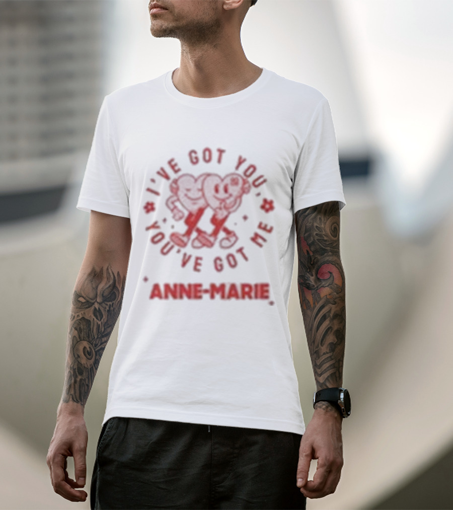 Anne Marie I've Got You You've Got Me Heart Motif T-Shirt