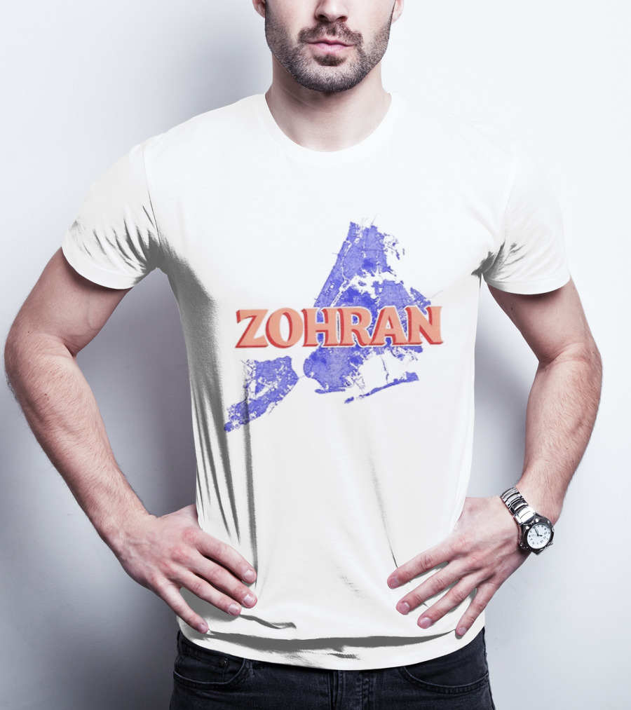 Zohran Mamdani NYC Mayor 2025 Campaign Blue Map Design T-Shirt