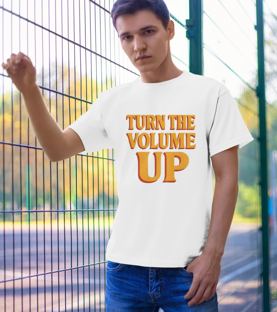 TURN THE VOLUME UP Zohran Mamdani Political Activism Apparel T-Shirt