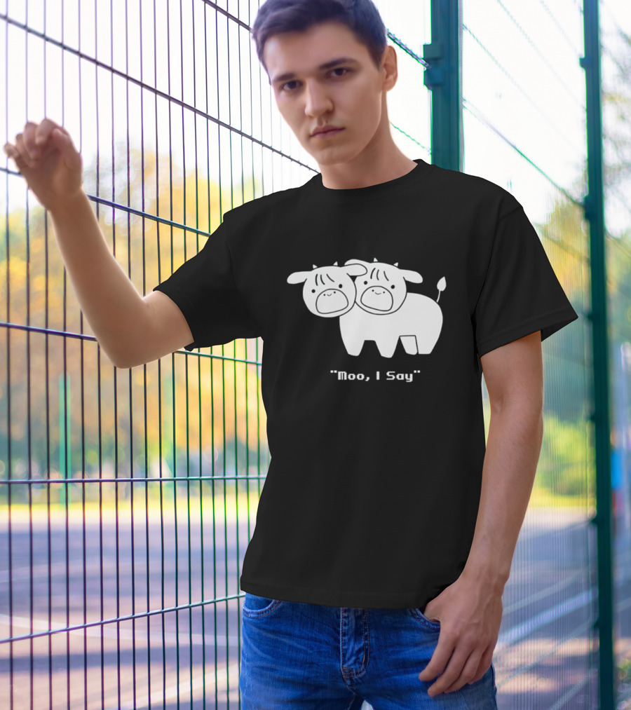Cows Moo I Say Cute Double Cow Twins T-Shirt
