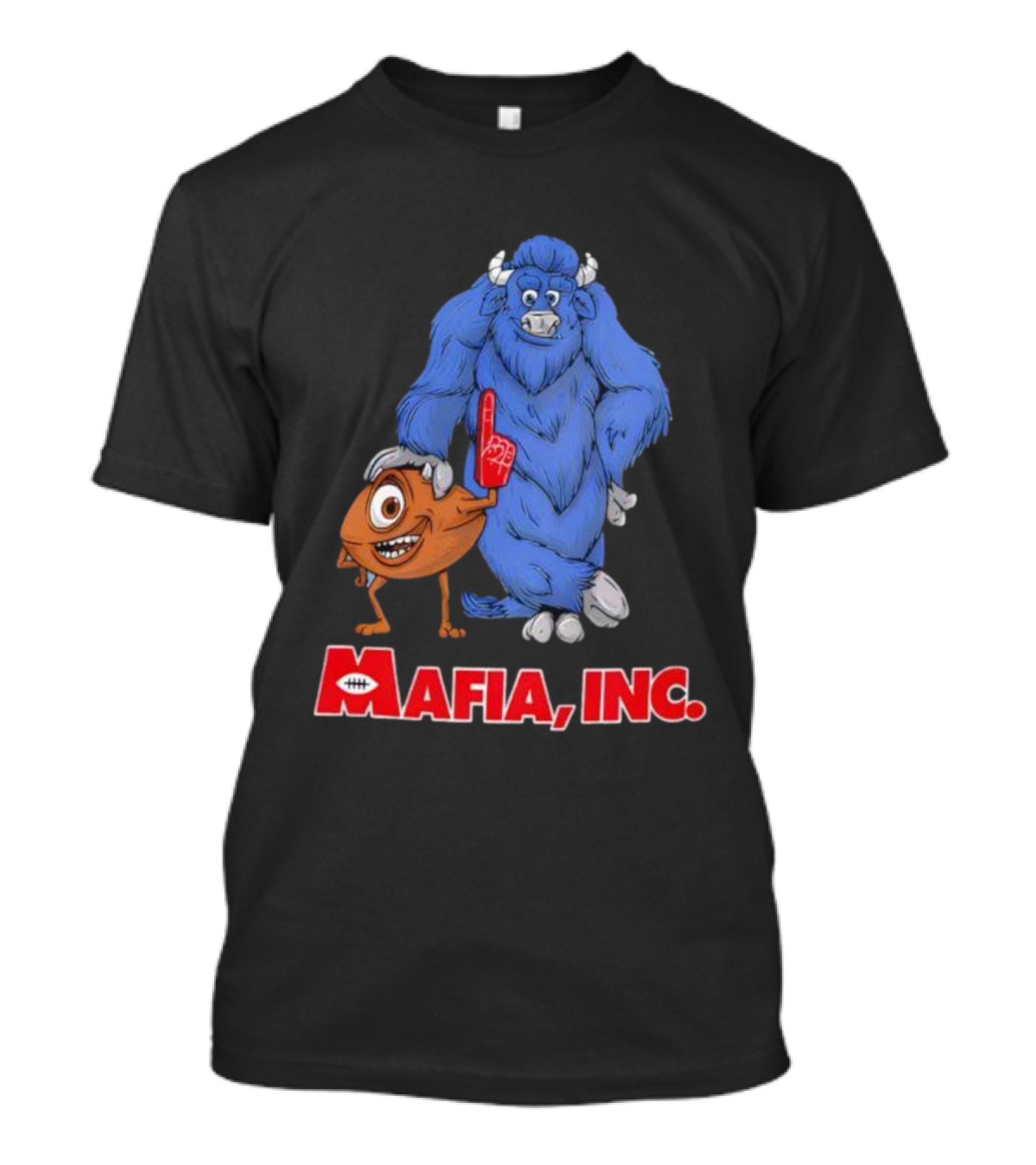 Buffalo Bills Mafia Inc Mascot Big Blue Yeti And Football Character T-Shirt