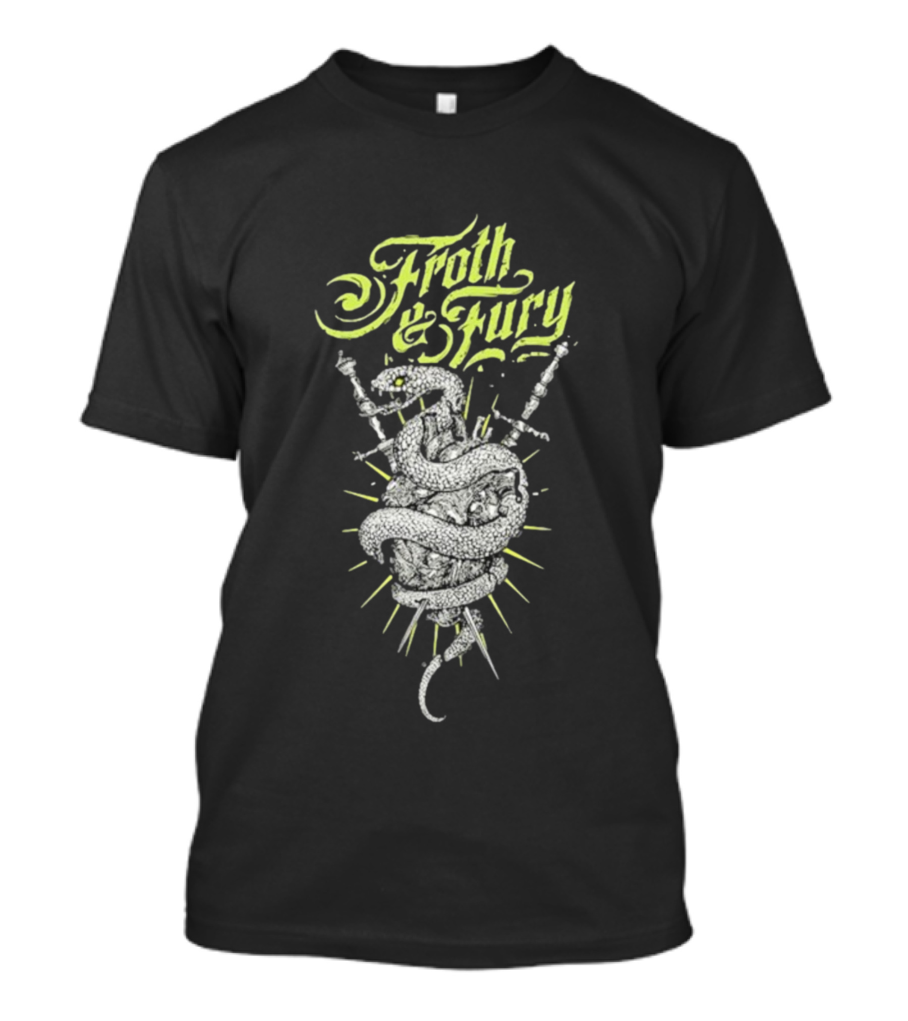 Froth & Fury Snake Heart With Swords Perth T-Shirt