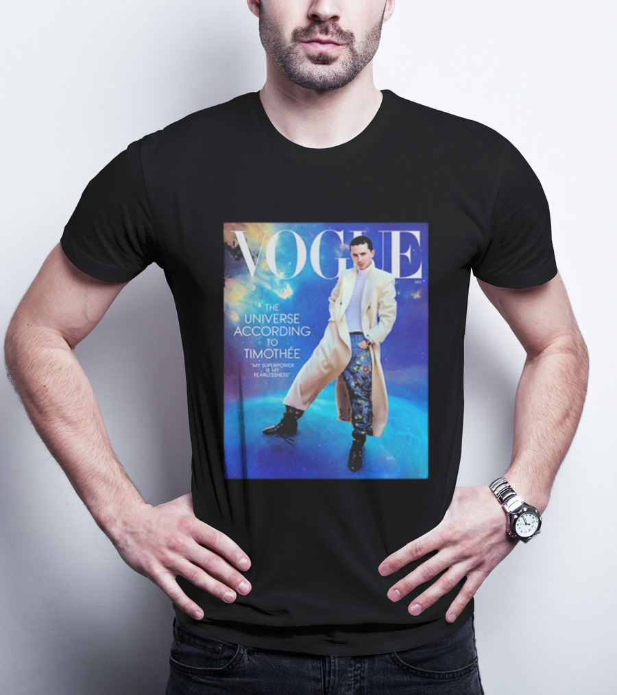US Vogue Timothée Chalamet December Issue The Universe According To Timothée T-Shirt