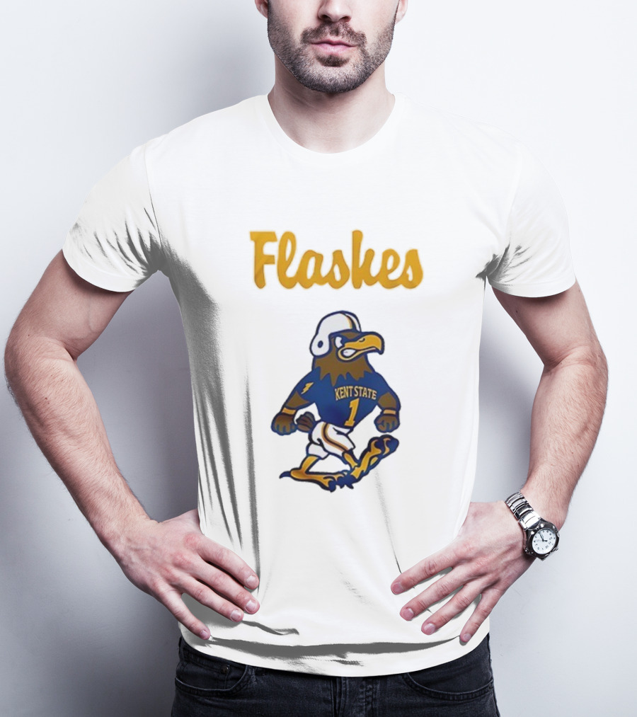 Kent State Golden Flashes Mascot Football Blue Jersey T-Shirt