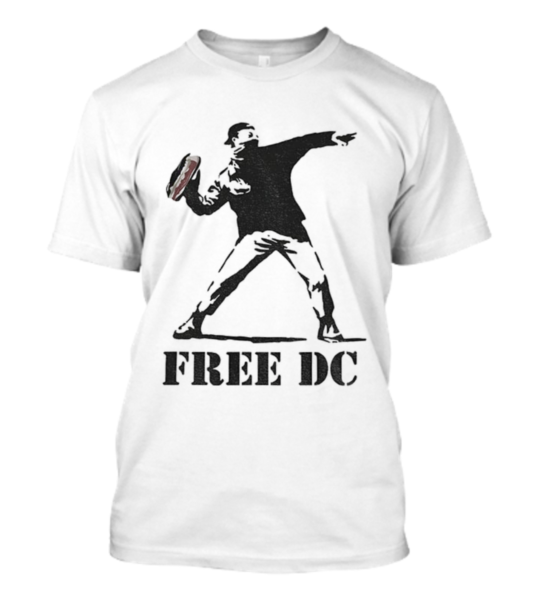 Free DC Sandwich Thrower Banksy Style T-Shirt
