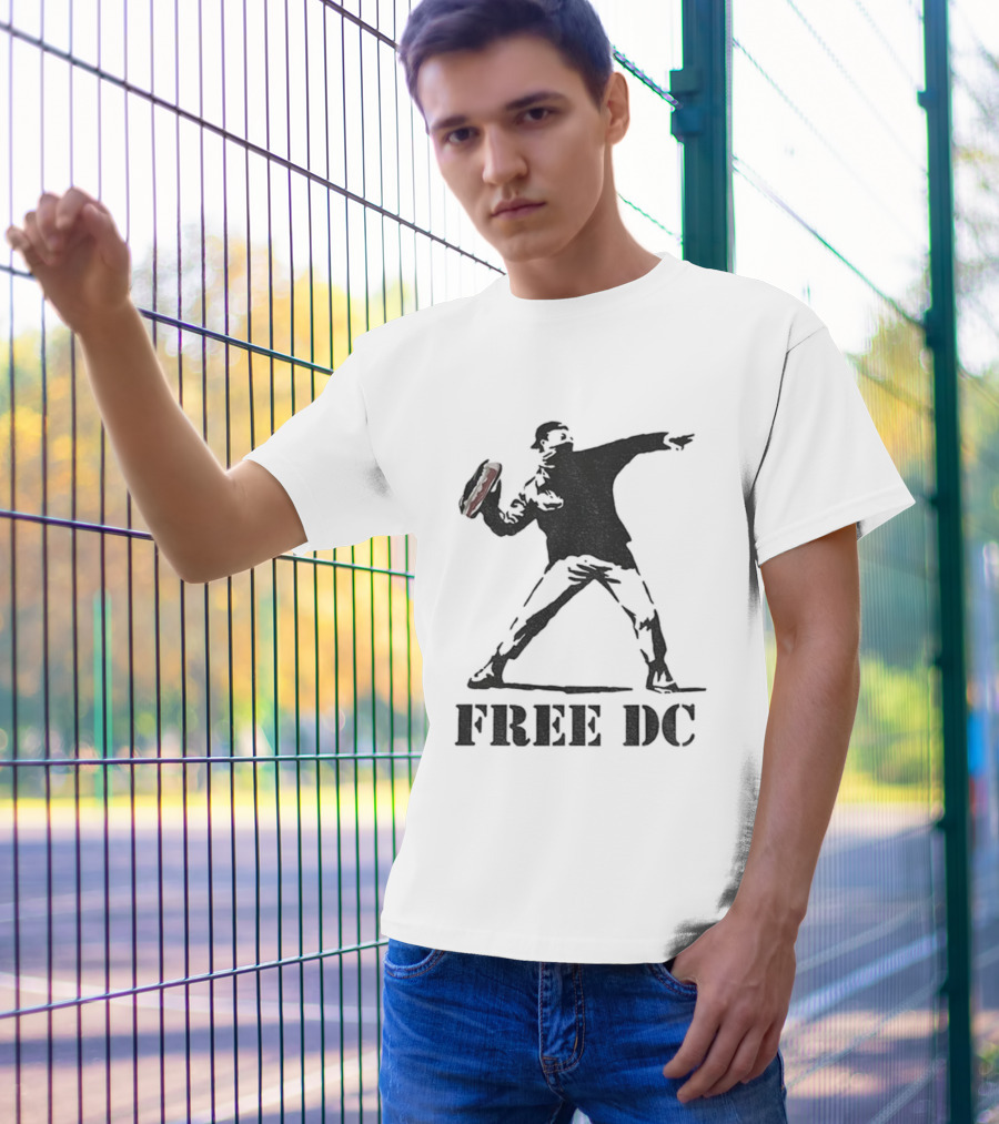 Free DC Sandwich Thrower Banksy Style T-Shirt