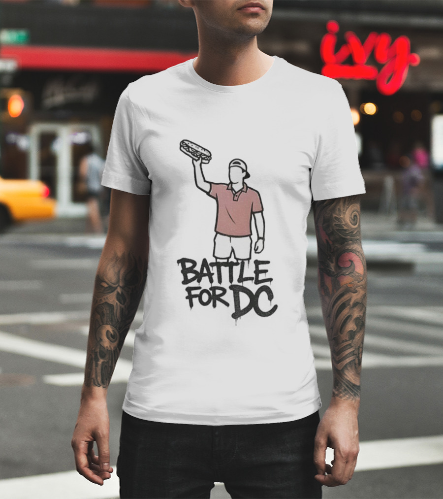 Sandwich Guy Battle For DC Anti Trump Graphic Tee T-Shirt