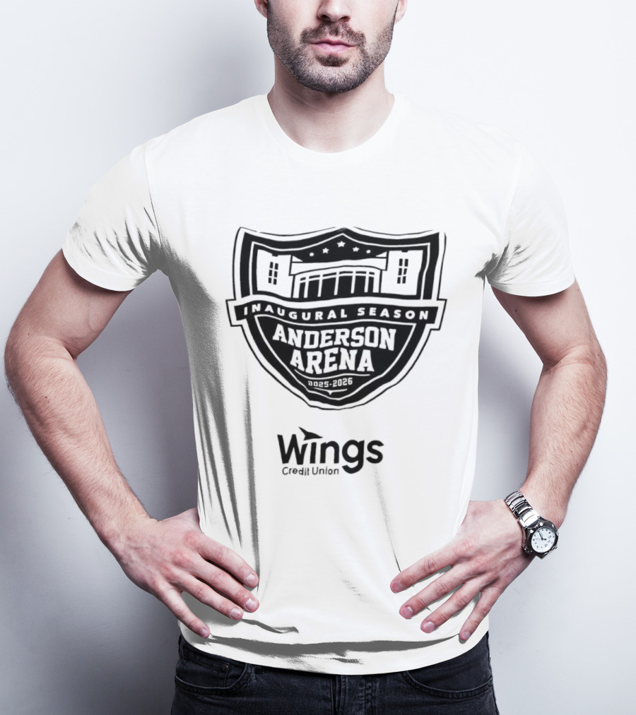 Wings Credit Union Anderson Arena Inaugural Season 2025 2026 T-Shirt