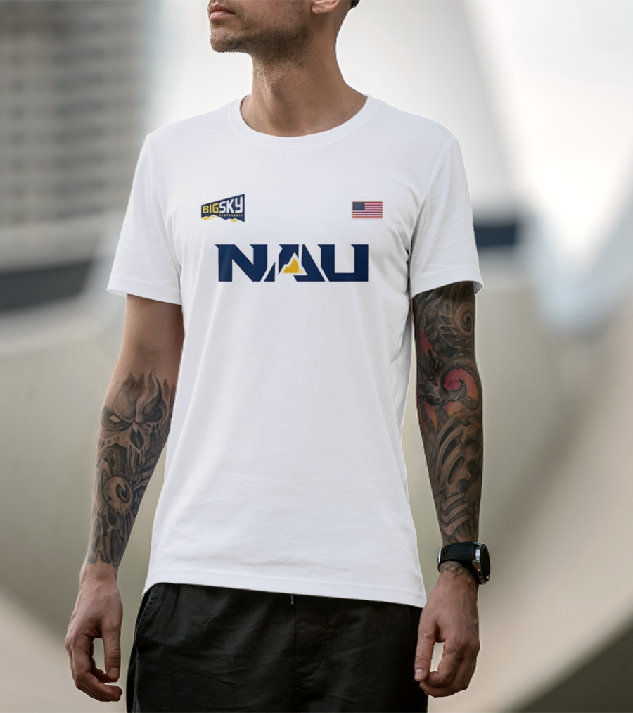2025 Homecoming NAU Football Big Sky Conference American Flag T-Shirt