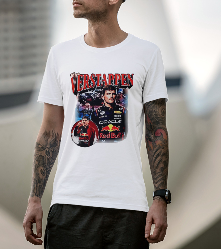 Max Verstappen Red Bull Racing Oracle Honda Mobil1 Bybit T-Shirt