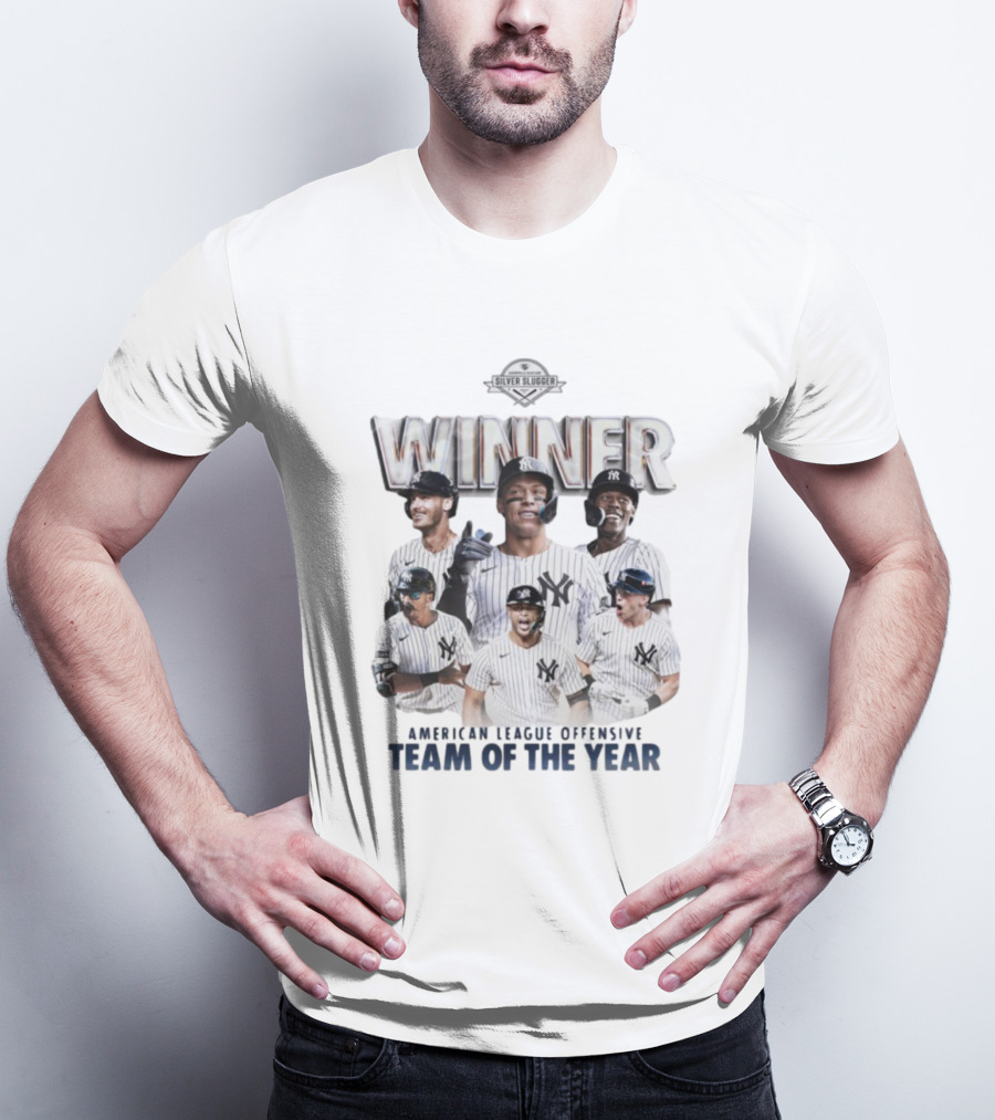 New York Yankees Silver Slugger Winner American League Team Of The Year T-Shirt