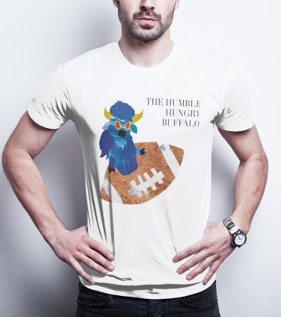 The Humble Hungry Buffalo Riding A Football T-Shirt