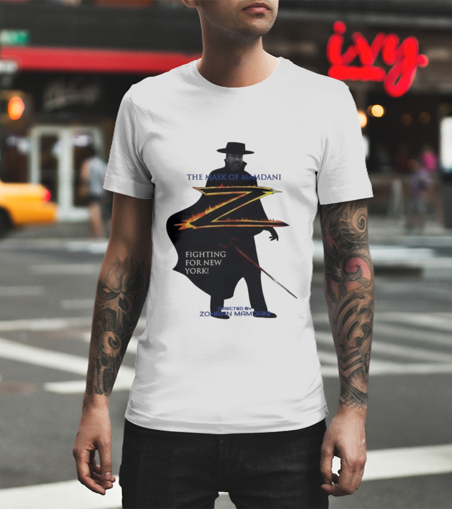 The Mask Of Mamdani Fighting For New York Directed By Zohran Mamdani T-Shirt