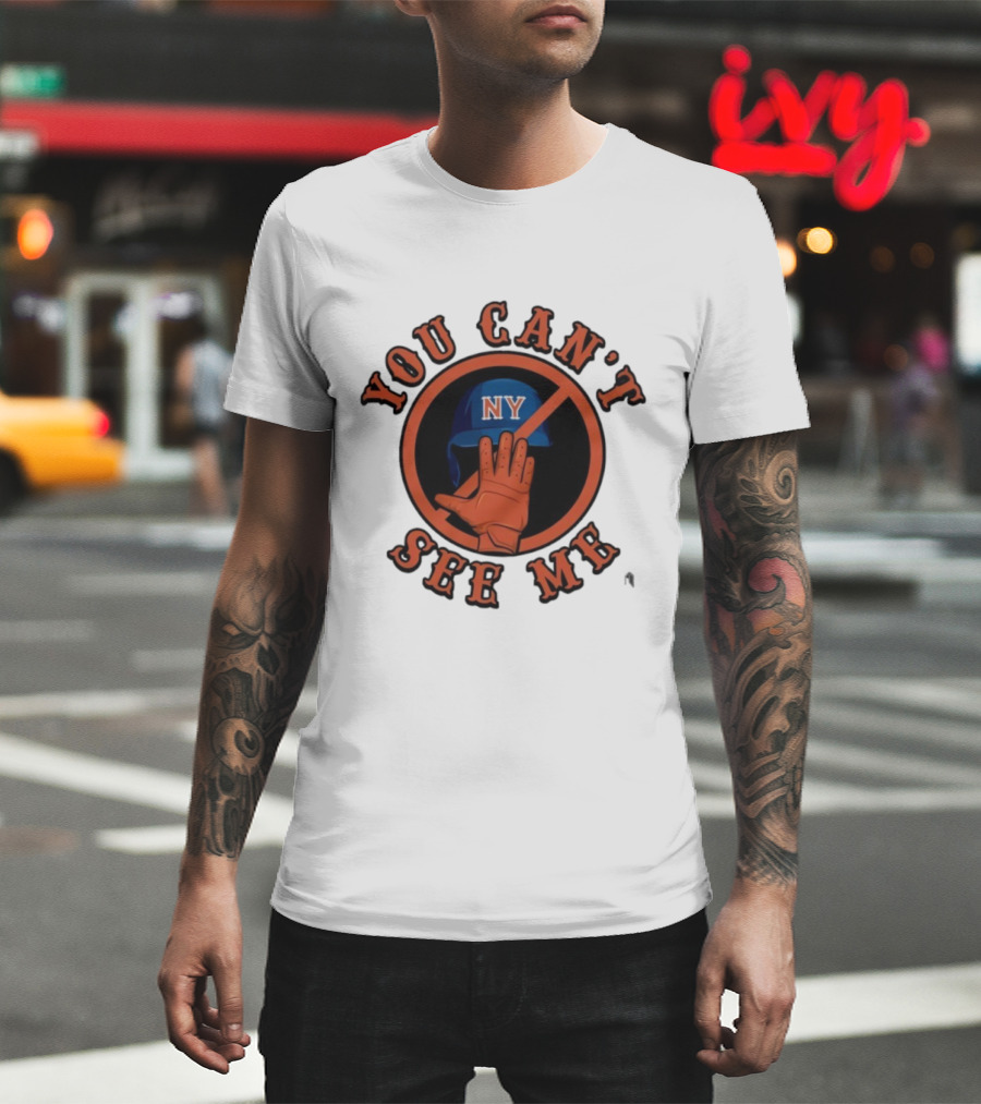 You Can’t See Me NY Mets Baseball Glove & Hand Gesture T-Shirt