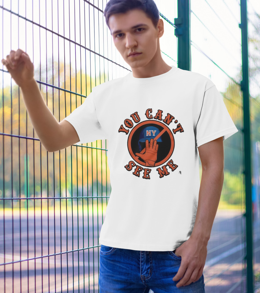 You Can’t See Me NY Mets Baseball Glove & Hand Gesture T-Shirt