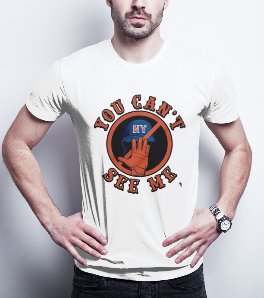You Can’t See Me NY Mets Baseball Glove & Hand Gesture T-Shirt