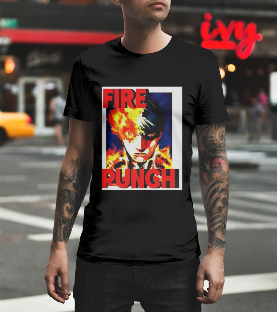 FIRE PUNCH Agni Burning Half Face Manga T-Shirt