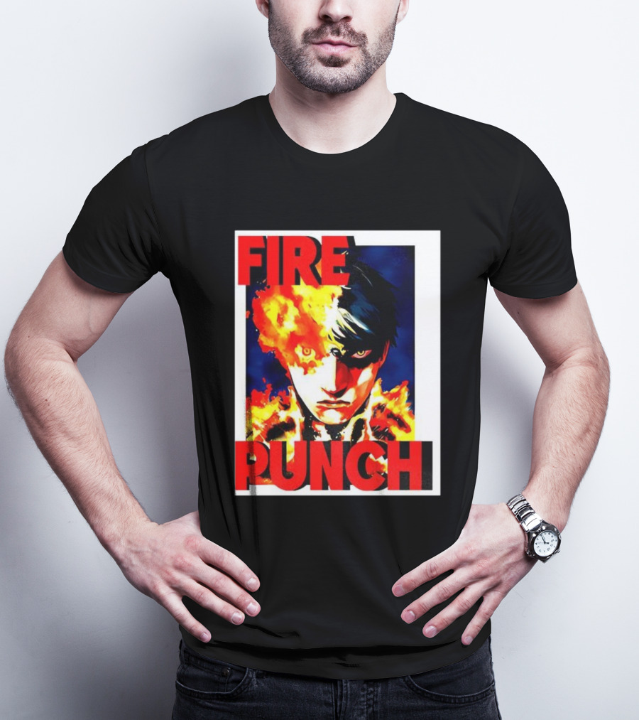 FIRE PUNCH Agni Burning Half Face Manga T-Shirt