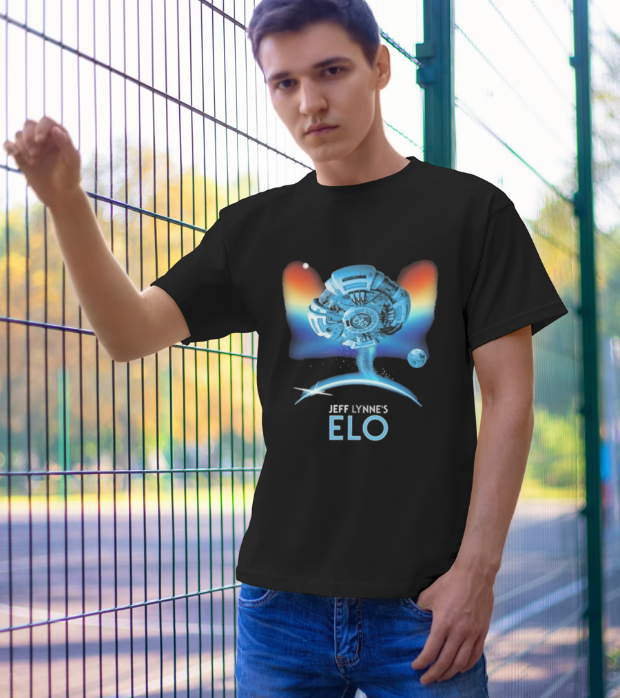 Jeff Lynne’s ELO Spaceship With Rainbow Astral Light T-Shirt