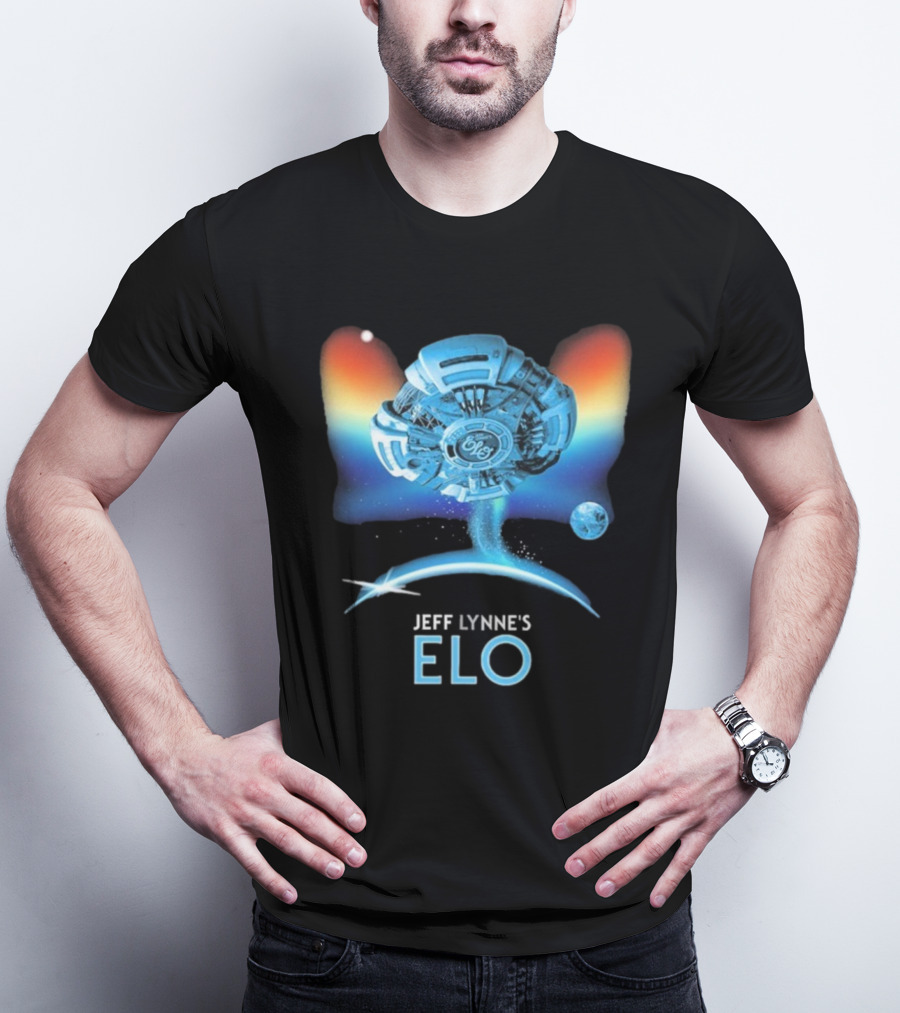Jeff Lynne’s ELO Spaceship With Rainbow Astral Light T-Shirt