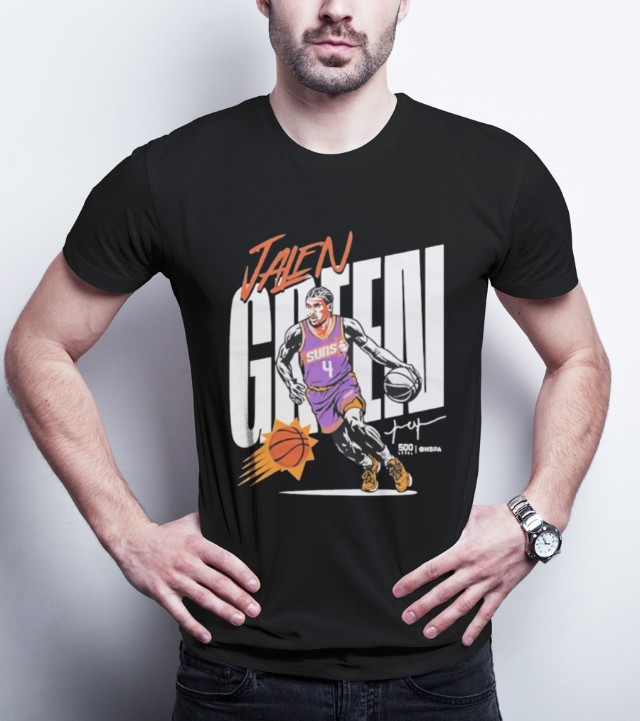 Jalen Green Suns Basketball Vector Number 4 T-Shirt