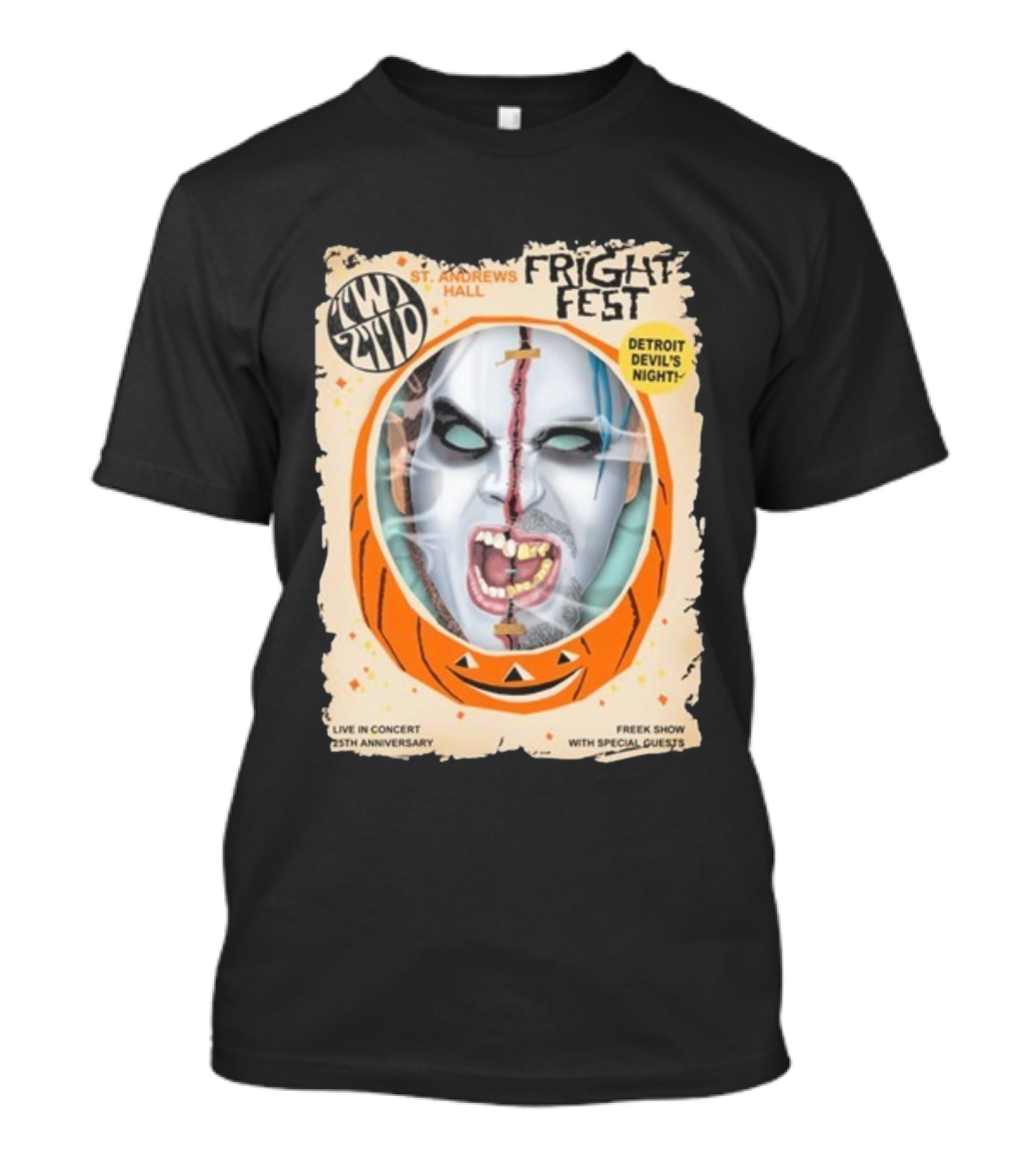 Twiztid Fright Fest St. Andrews Hall Detroit Devil’s Night Live In Concert 25th Anniversary 2025 Freek Show With Special Guests T-Shirt