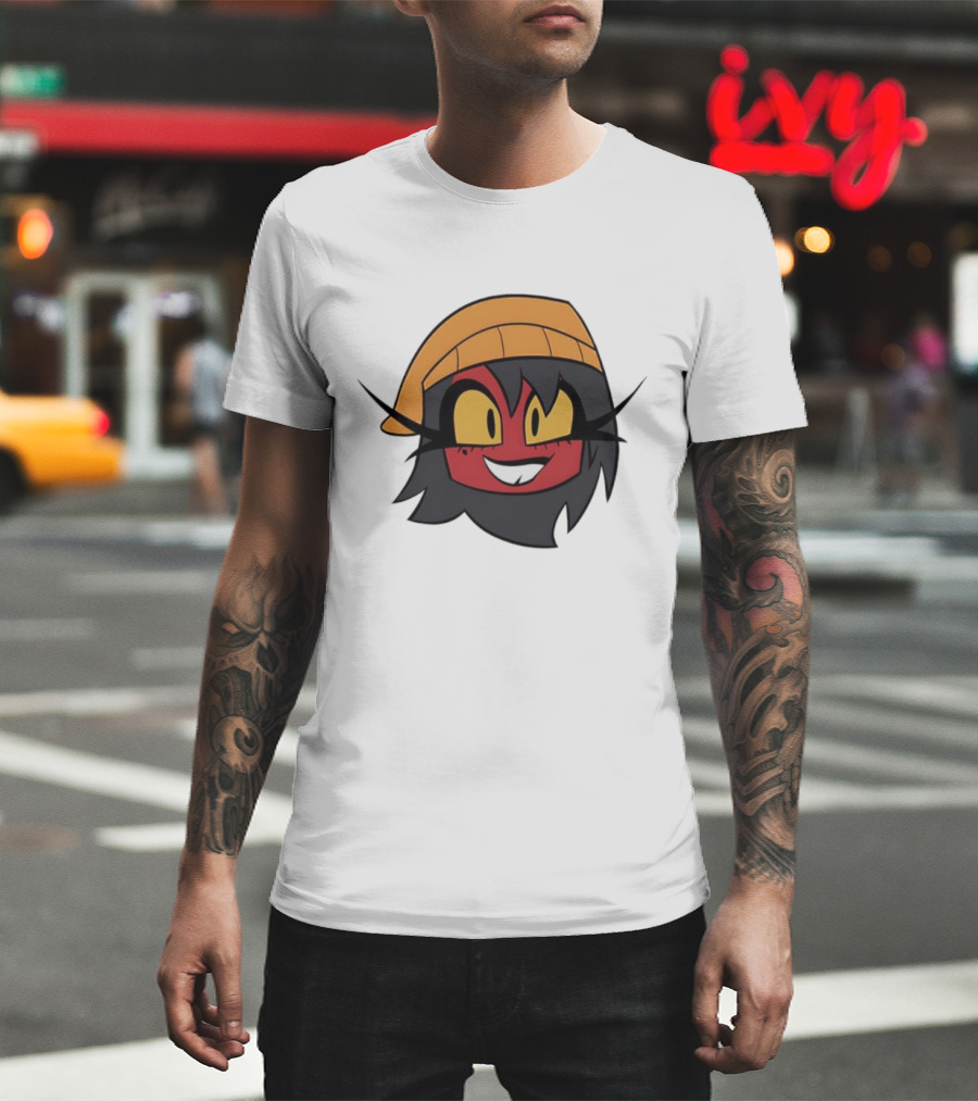 Unhappy Campers Millierd Red-Faced Character With Orange Hat And Yellow Eyes T-Shirt