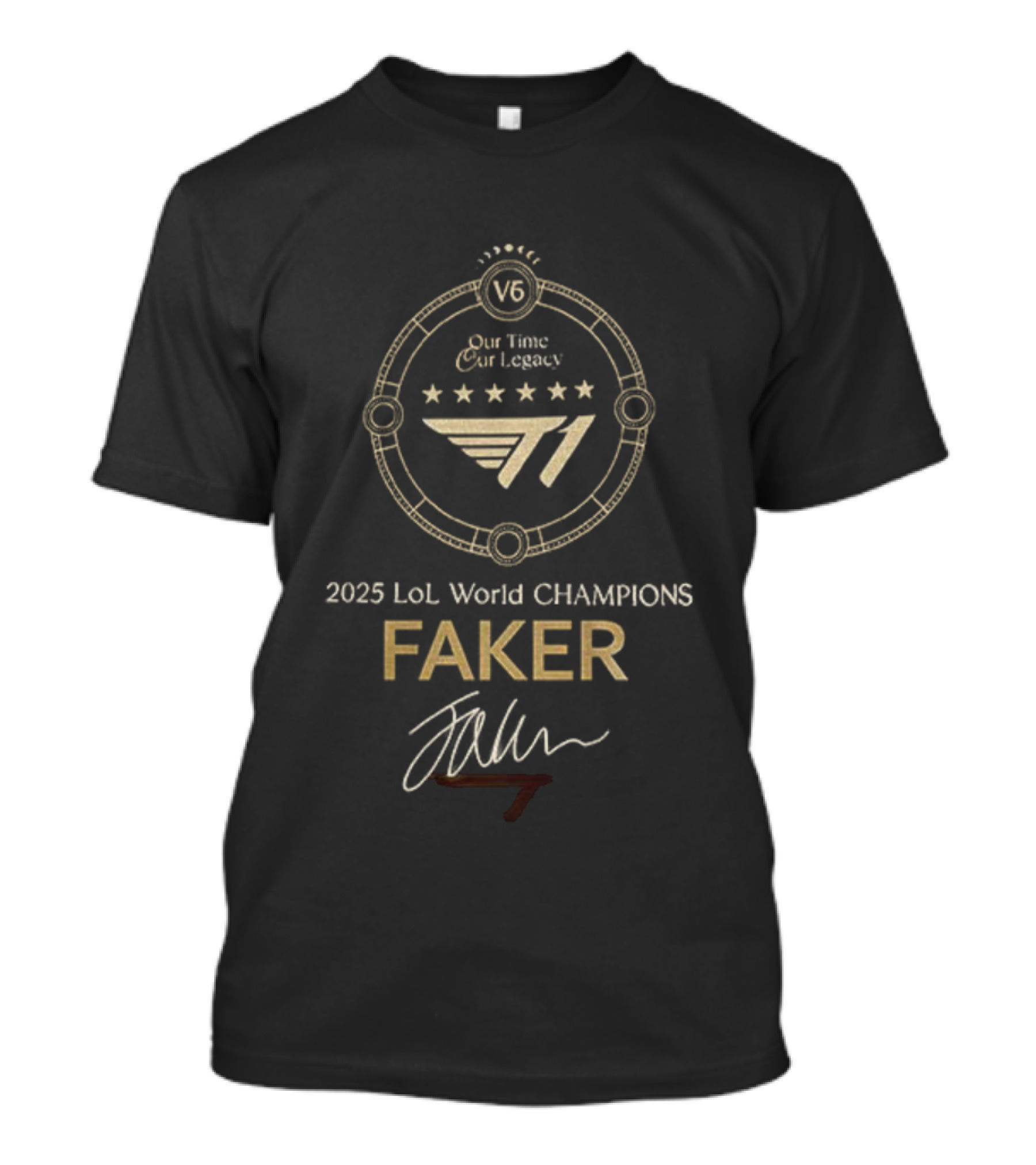 Faker T1 2025 LoL World Champions Our Time Our Legacy T-Shirt