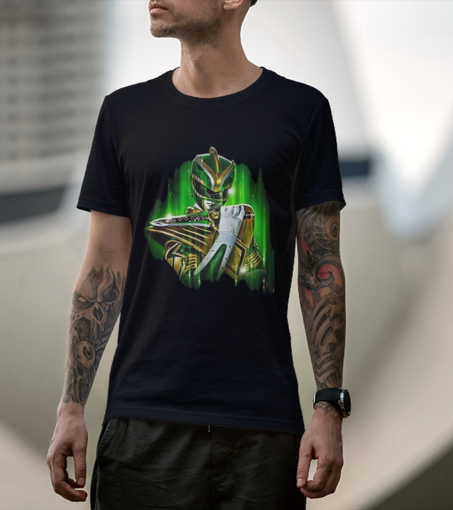 Mighty Morphin Green Power Ranger With Dragon Dagger T-Shirt