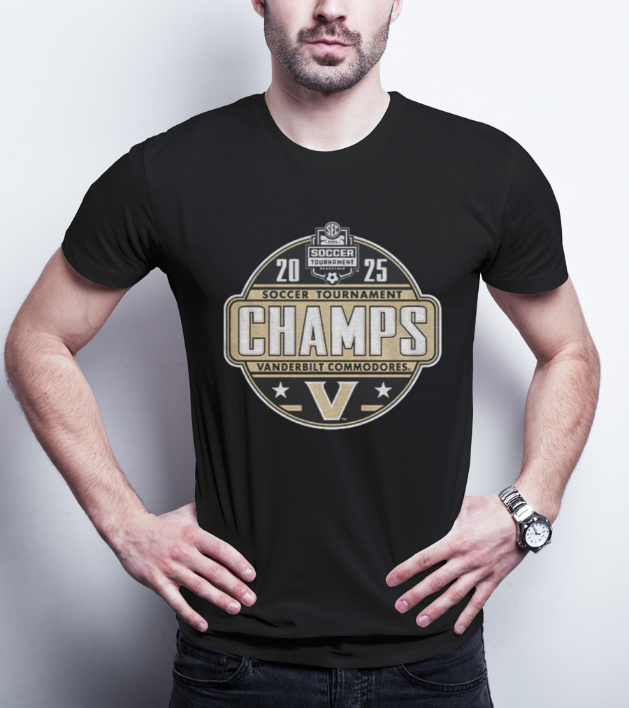 SEC 2025 Soccer Tournament Champs Vanderbilt Commodores T-Shirt