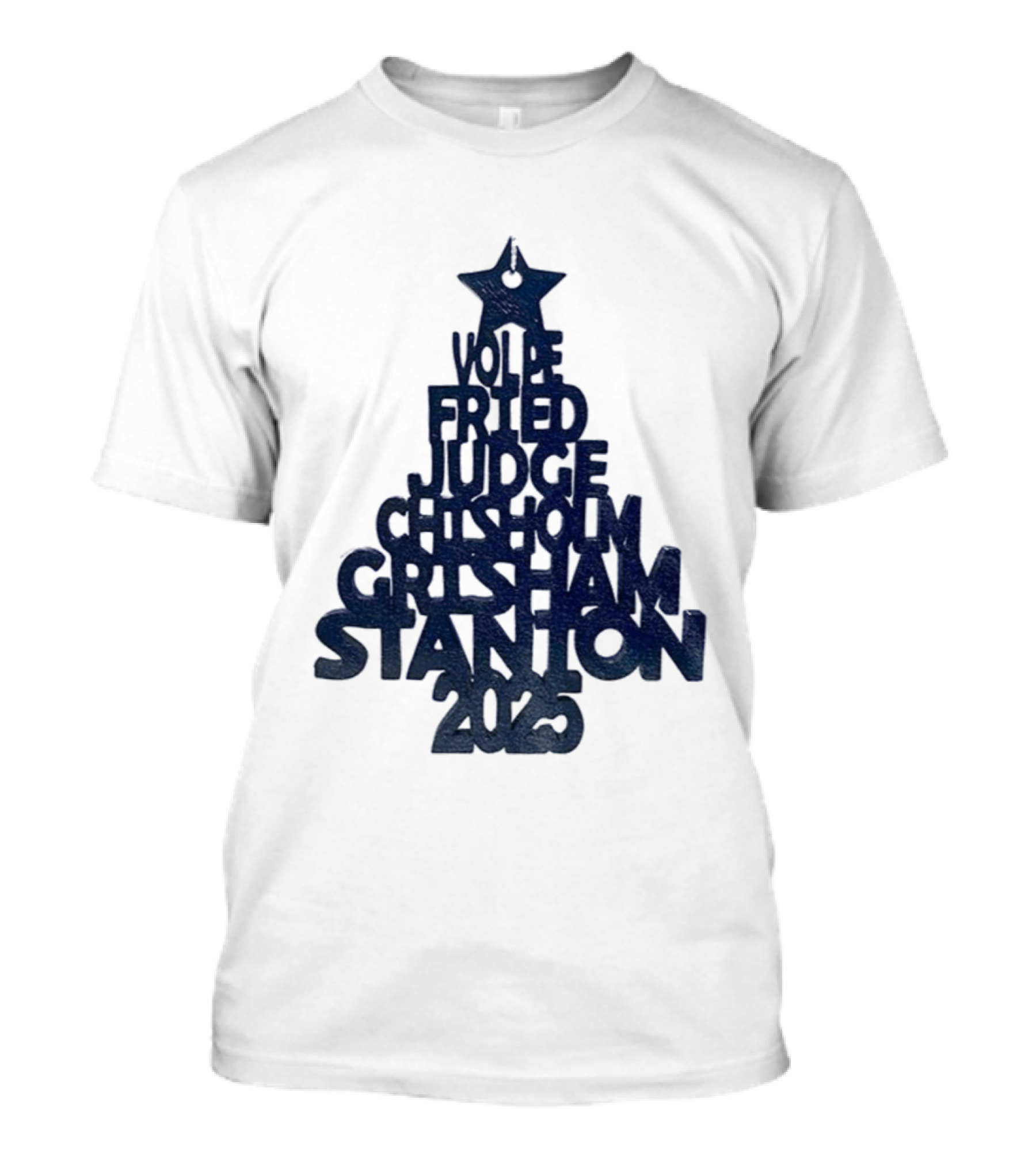 New York Yankees Vole Prized Judge Chisholm Grisham Stanton Christmas Tree 2025 T-Shirt
