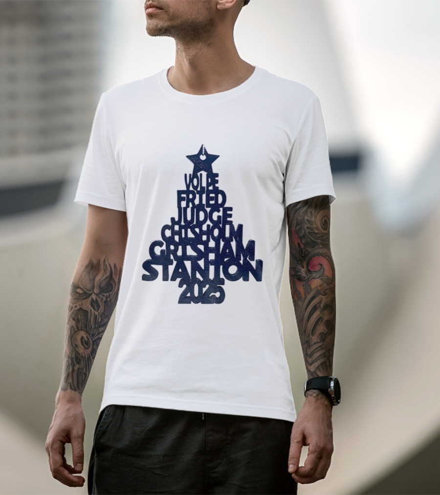 New York Yankees Vole Prized Judge Chisholm Grisham Stanton Christmas Tree 2025 T-Shirt