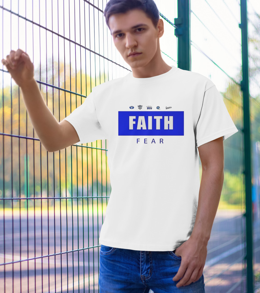 BYU Faith Fear Football Cougars Fan Apparel T-Shirt