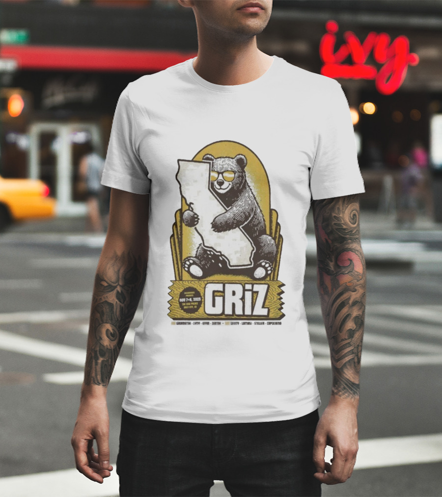 GRiZ November 7-8 2025 The Fox Theater Oakland California Bear T-Shirt