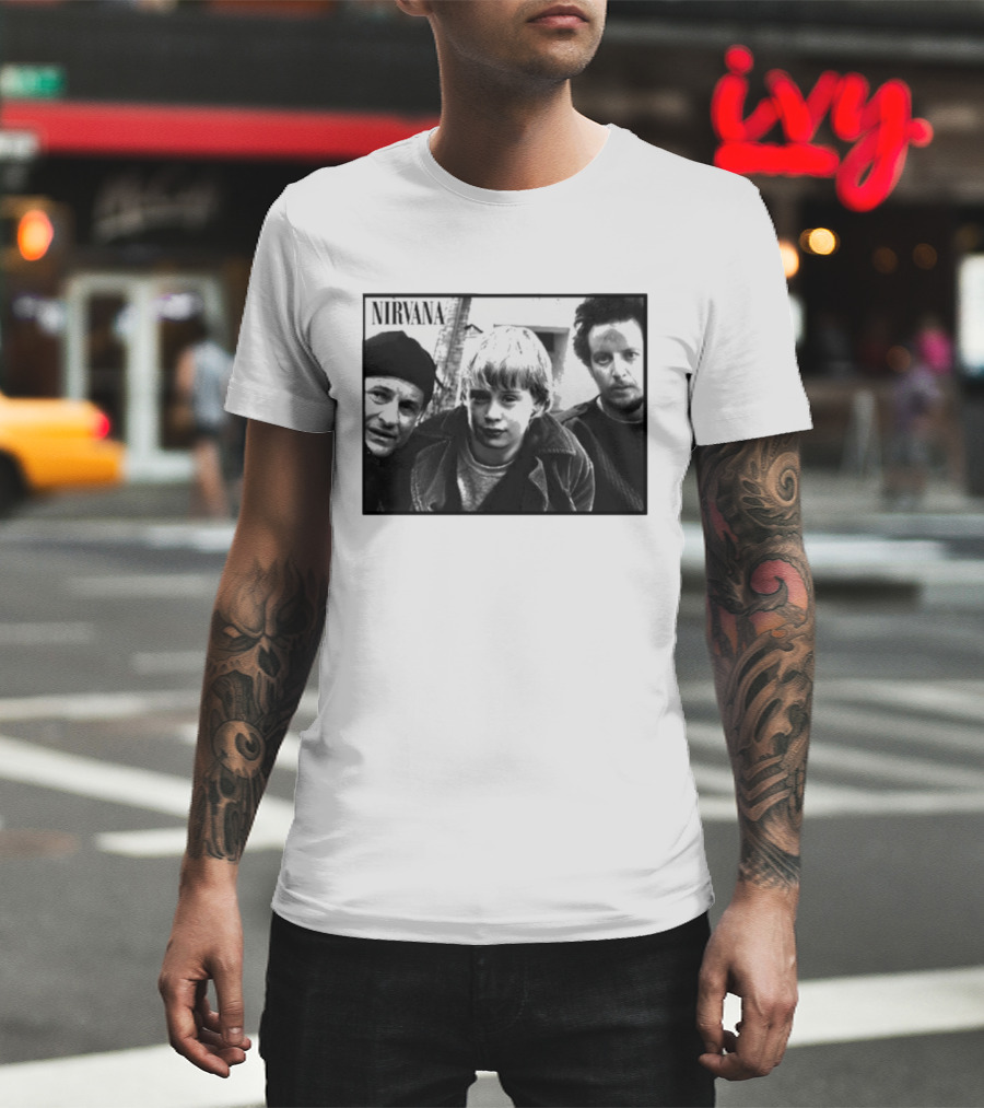 Nirvana Meets Home Alone Mashup Holiday Edition T-Shirt