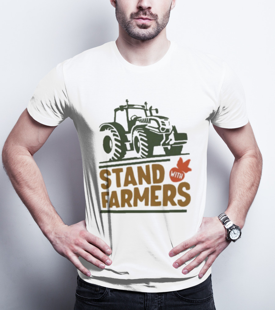 Stand With Farmers Tractor Plow Support T-Shirt