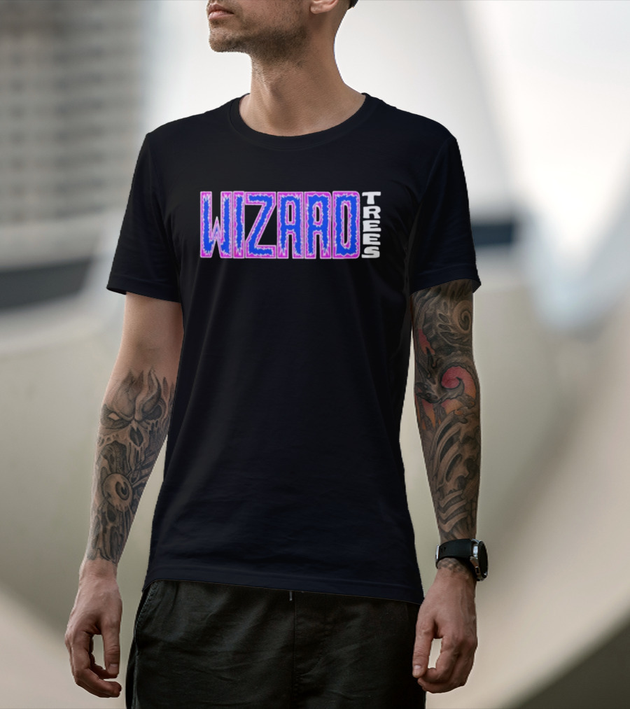 WIZARD TREES Static Electric Vibrant Pattern T-Shirt