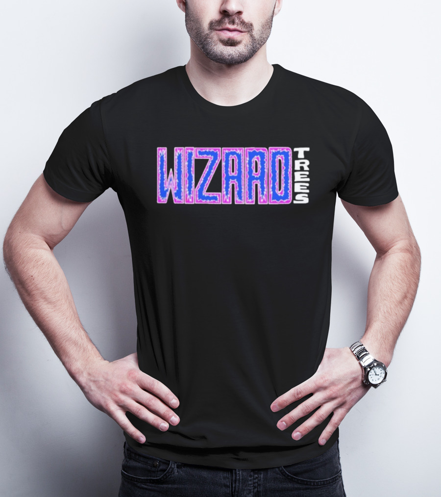 WIZARD TREES Static Electric Vibrant Pattern T-Shirt