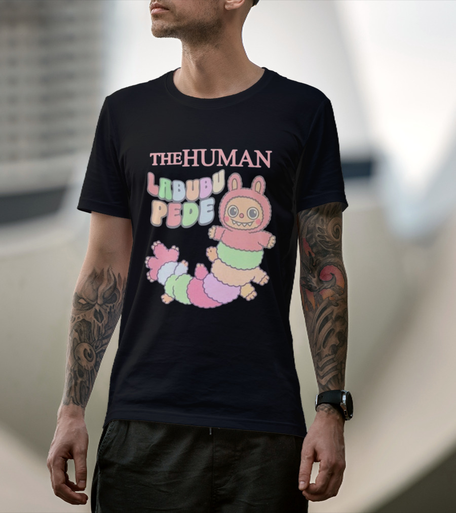 The Human Labubu Pede Pastel Cartoon Character Design T-Shirt