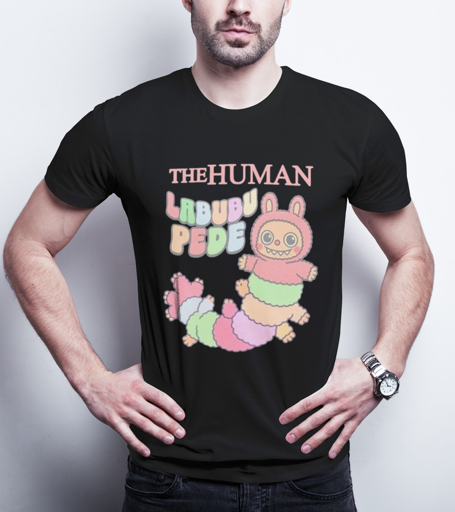 The Human Labubu Pede Pastel Cartoon Character Design T-Shirt