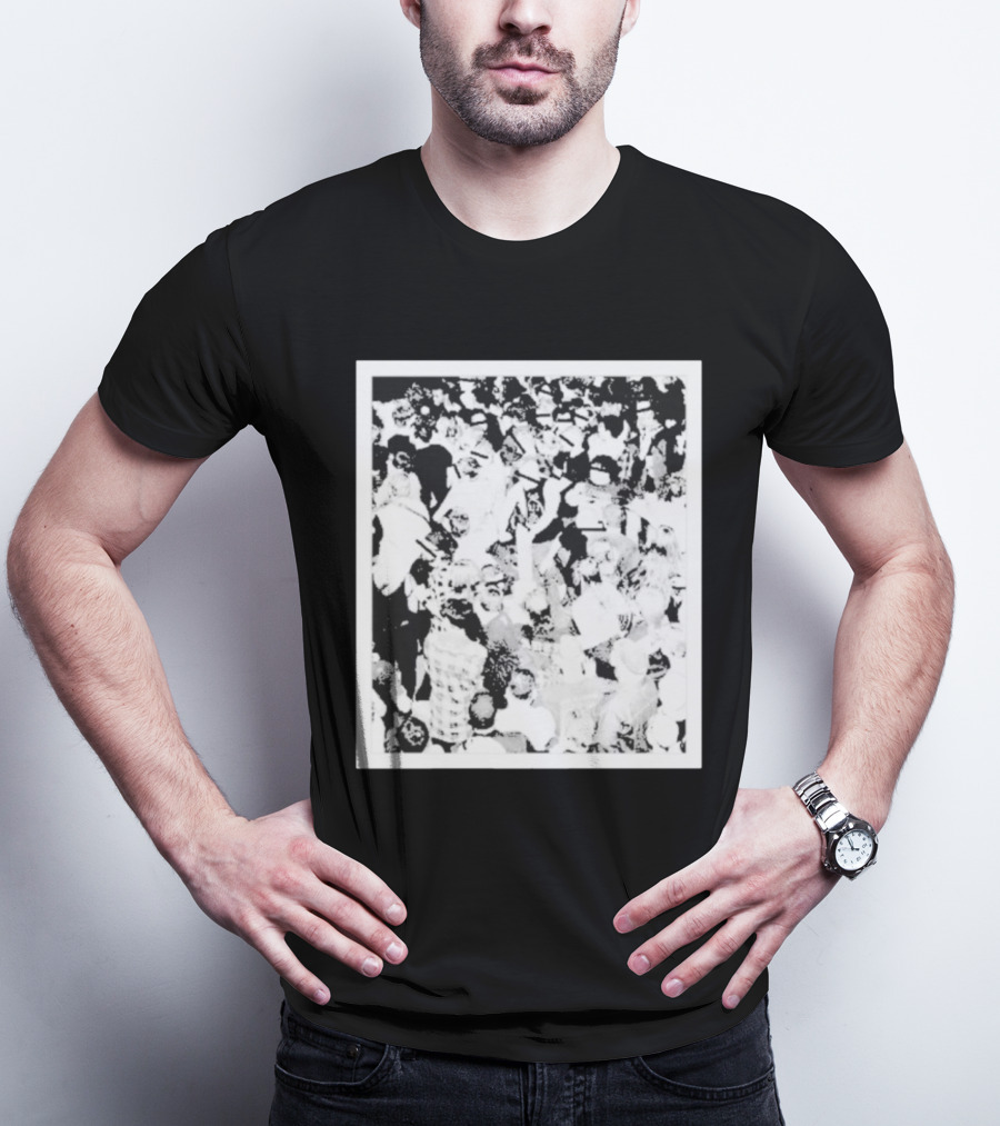 The Salt Shed Crowd Concert Gathering Black And White Photography T-Shirt