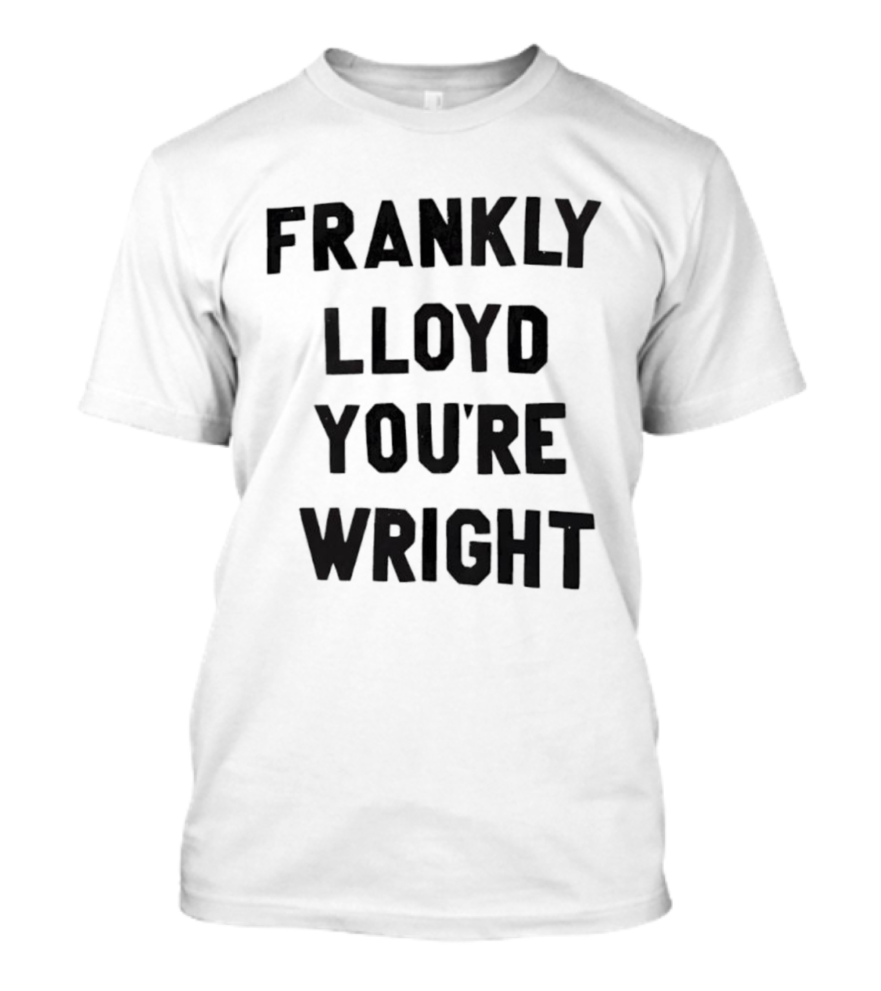 FRANKLY LLOYD YOU'RE WRIGHT Architecture Pun T-Shirt