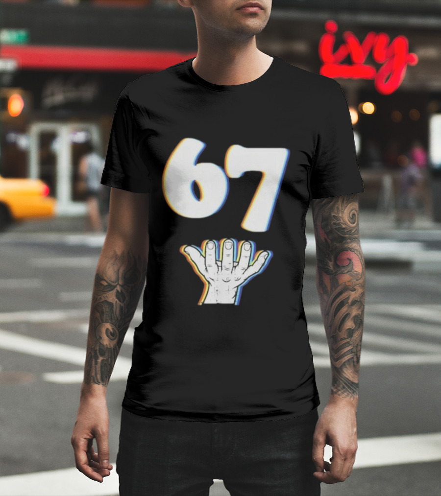 67 Meme Six Seven Hand Gesture T-Shirt