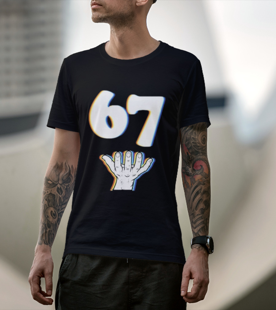 67 Meme Six Seven Hand Gesture T-Shirt