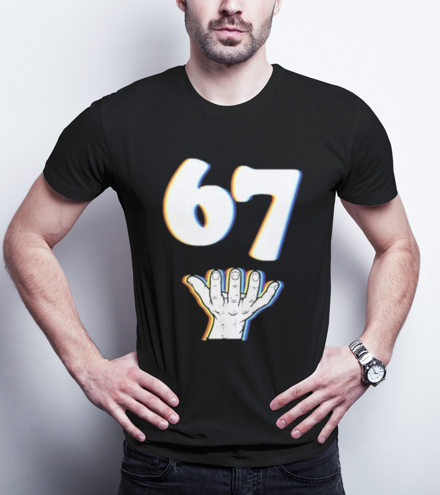 67 Meme Six Seven Hand Gesture T-Shirt