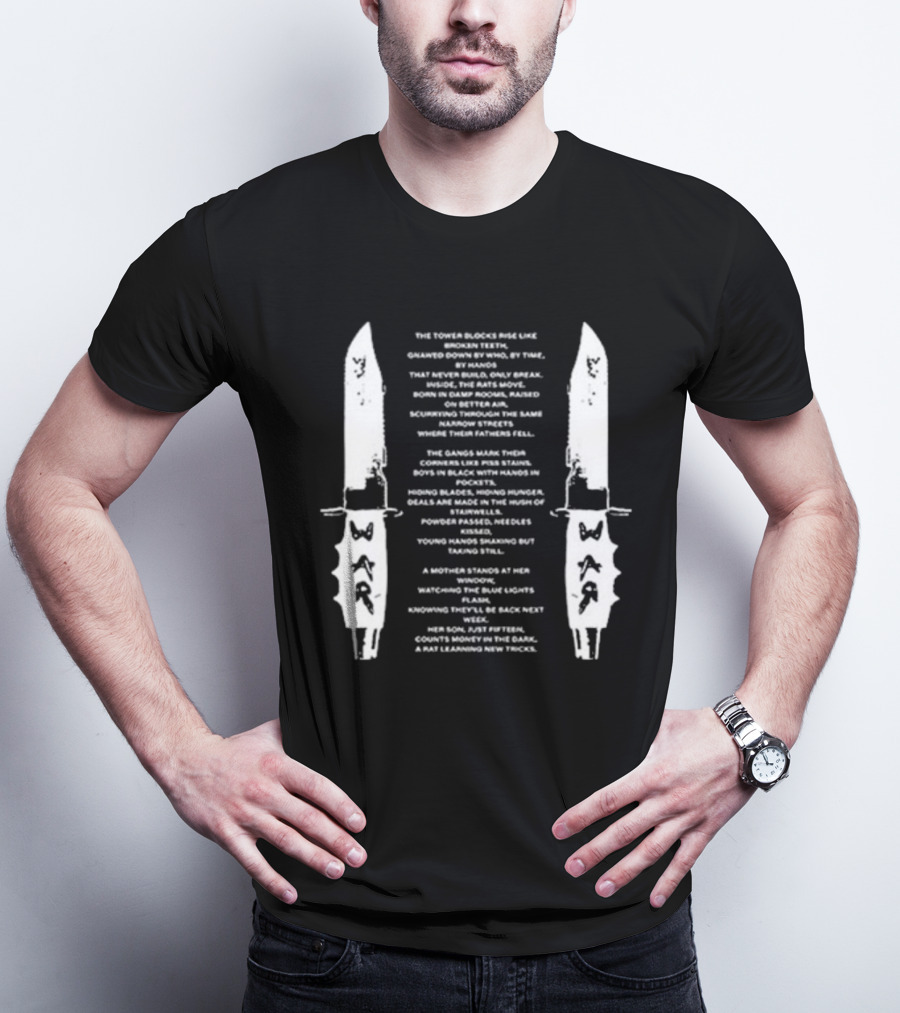 Esdeekid Council House Rat Knife Visage Of Blunter Shivs And Piercings T-Shirt