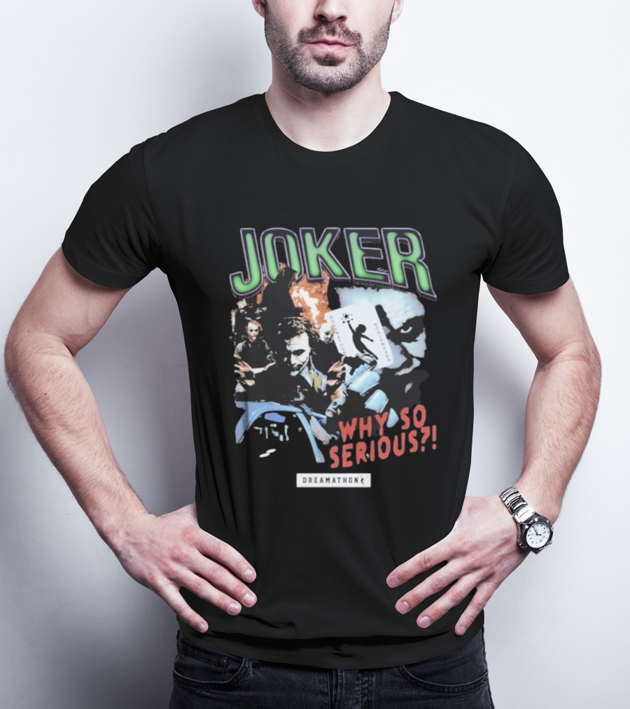 Joker Why So Serious Dreamathon Playing Card Artwork T-Shirt