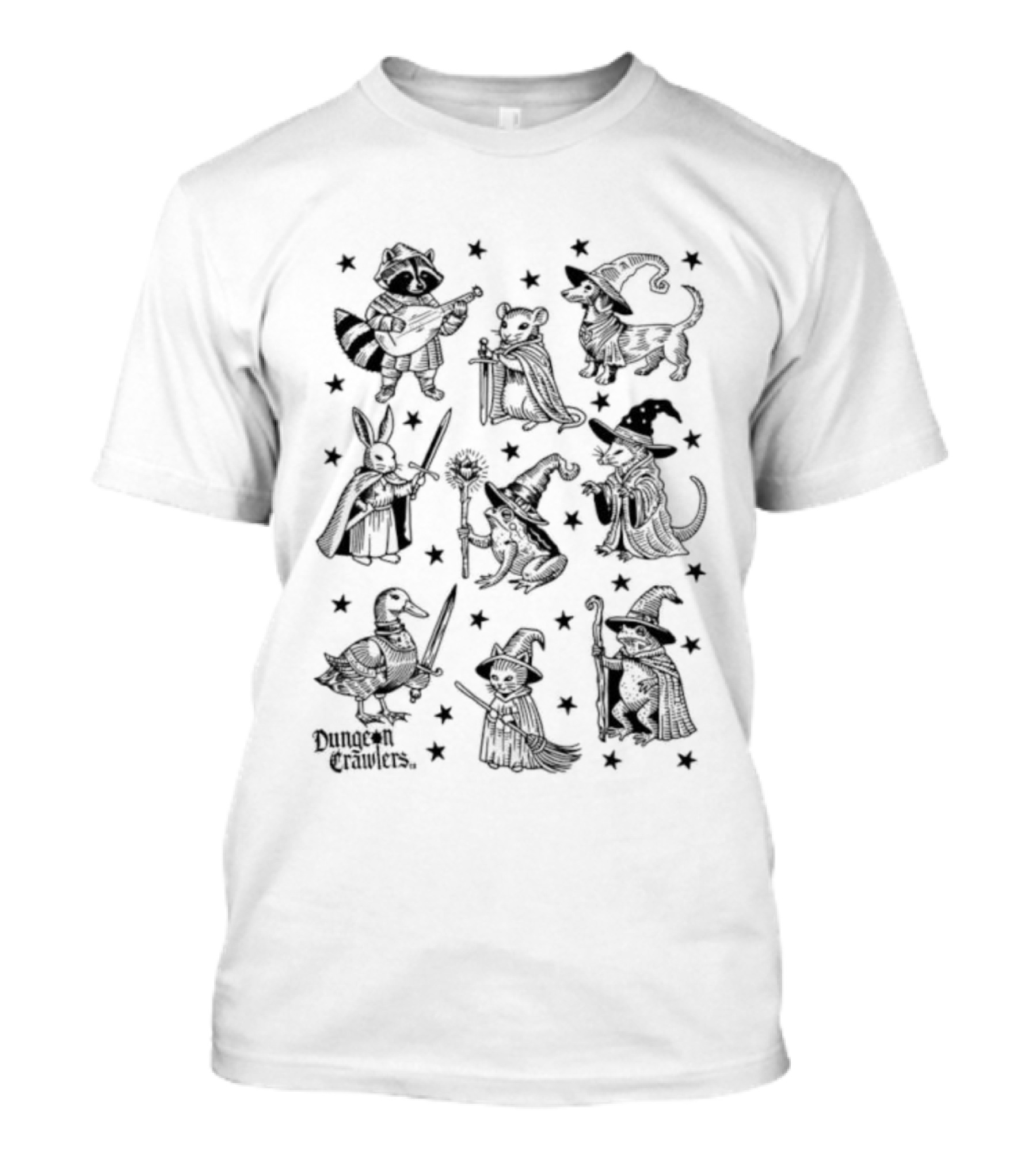 Dungeon Crawlers Animals In Wizard Costumes Fantasy Creatures T-Shirt