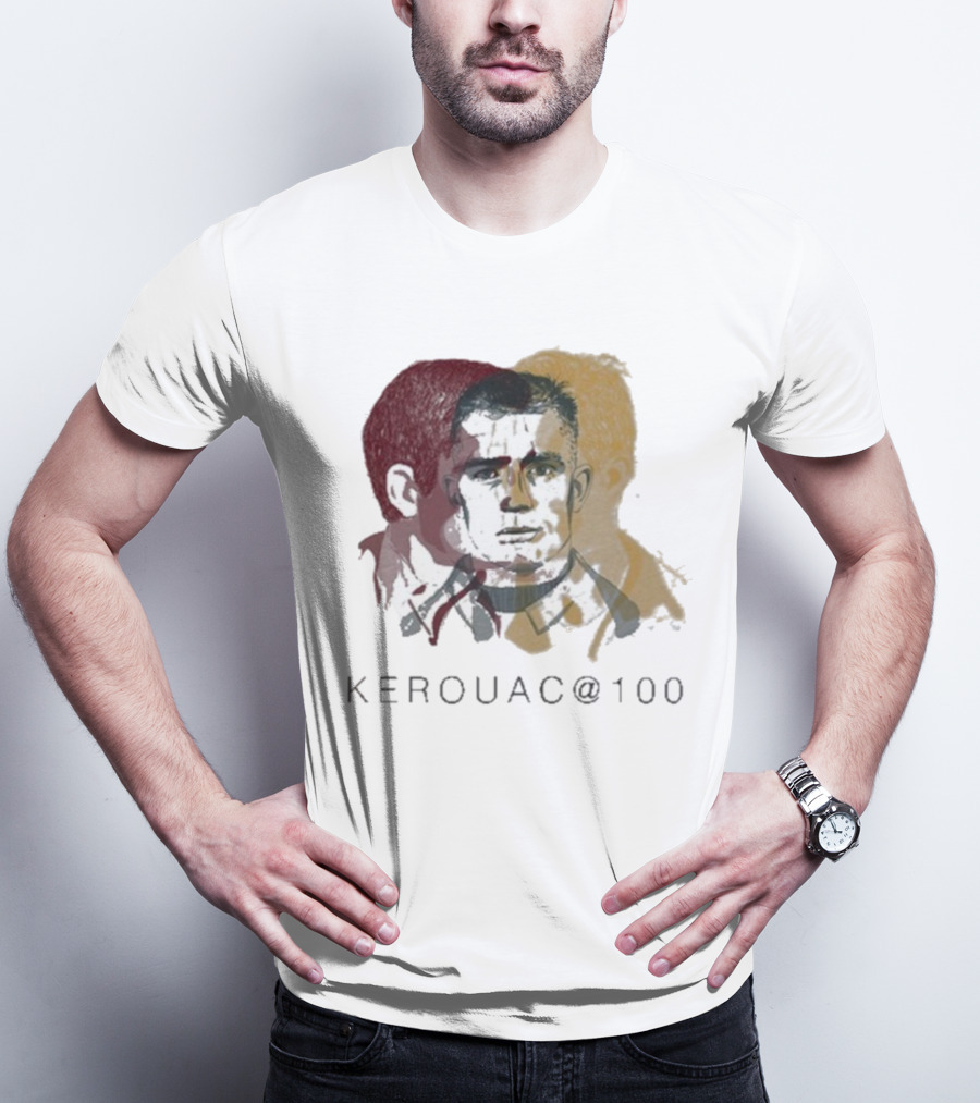 Kerouac @100 Profiles Literary Icon Centennial Tribute T-Shirt