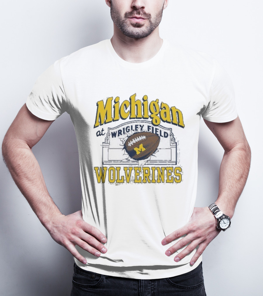 Michigan Wolverines At Wrigley Field Football Event T-Shirt